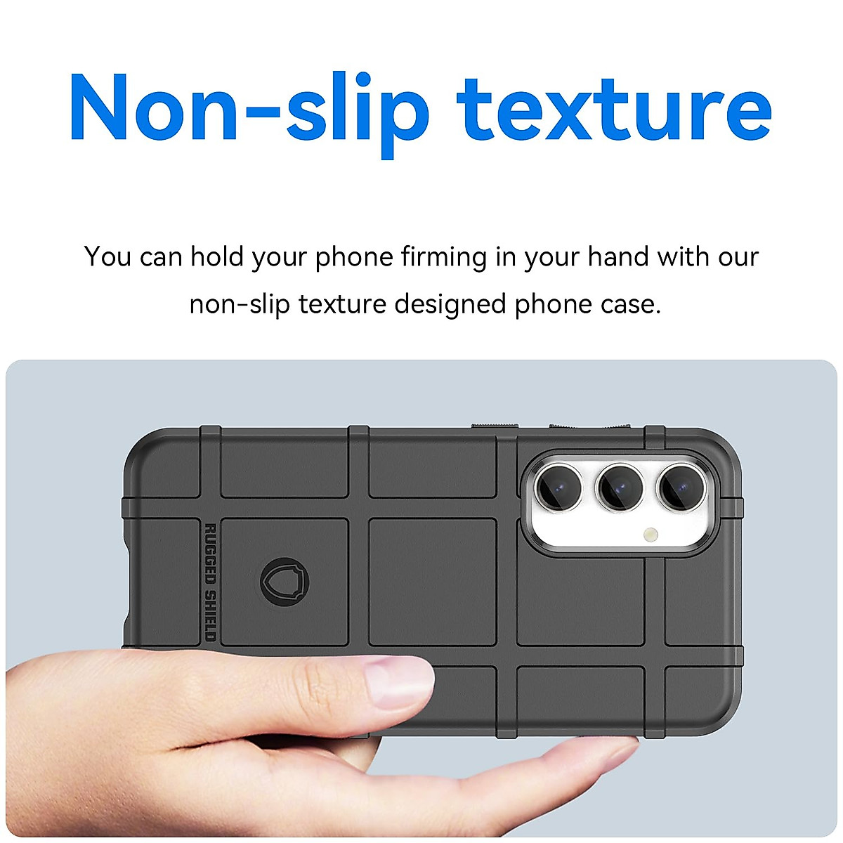 Monwutong Slim Fit Durable Phone Case for Samsung Galaxy S23 FE, Rugged Shield Outdoor Case with Military Grade Shockproof, Drop-Tested and Camera Lens Protection Case for Galaxy S23 FE, HD Black