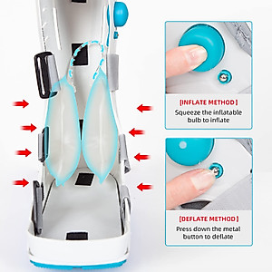 Tairibousy Medical Inflatable Tall Walking Boot Long Orthopaedic Boot Fracture Boot Ultralight Walking Boot for Sprained Ankle Stress Fracture Broken Foot or Achilles Tendonitis (S)