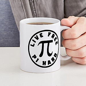 CafePress Live Free Pi Hard Ceramic Coffee Mug, Tea Cup 11 oz