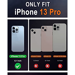 SHIELDON Case for iPhone 13 Pro 5G, Genuine Leather Wallet Case RFID Blocking Credit Card Holder Folio Magnetic Kickstand Shockproof Cover Compatible with iPhone 13 Pro 5G (6.1" 2021 Release) - Black