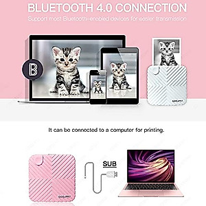 XXXDXDP Mini Printer, 58mm Portable Barcode SD 203Dpi Photo Pocket Mobile Thermal Printer (Color : D)