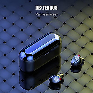 Wireless Earbuds Bluetooth 5.0 in Ear Light-Weight Headphones Built-in Microphone, Stereo Noise Reduction Waterproof Sport Running Earbuds with Charging Box