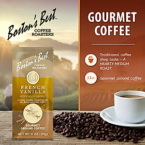 Boston’s Best Coffee - French Vanilla Coffee, Delicious Gourmet Coffee, Premium Ground Coffee, 11 oz. / 311 g Coffee Bag