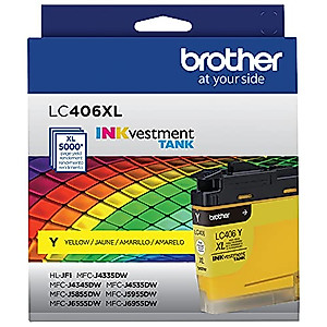 Brother LC406XLY High Yield Yellow Ink Cartridge
