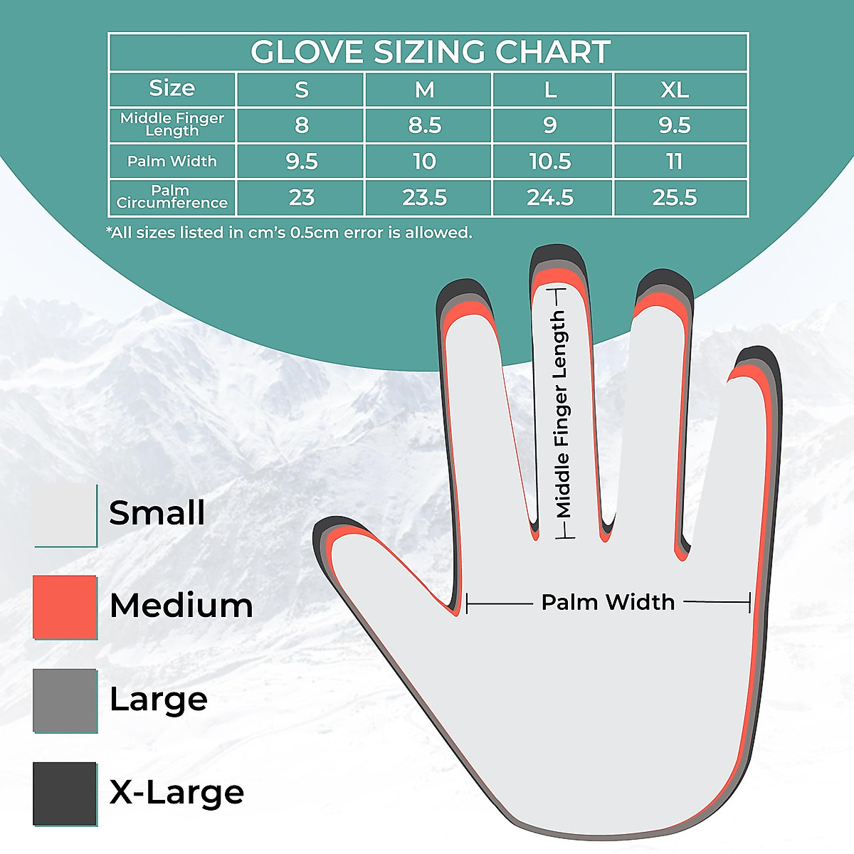 Mountain Made Cold Weather Gloves for Men and Women 2.0 with NEW UPGRADED ZIPPPERS,black,large