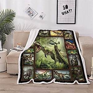 CYREKUD Dinosaur Blanket,Dinosaur Blanket for Boys Girls,Dinosaur Gifts for Adults Throw Blanket,Dinosaur World Blanket,Dino Blanket for Couch Sofa Bedroom Home Dinosaur Decor Christmas 50x60 Inches