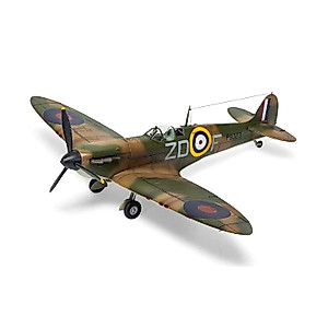 Airfix Model Airplane Kit Gift Set - A05126A Supermarine Spitfire Mk.Ia, Plastic Plane Model Kits for Adults & Kids 8+, Skill Level 3, 1:48 Scale WW2 Military Aircraft Models Gifts