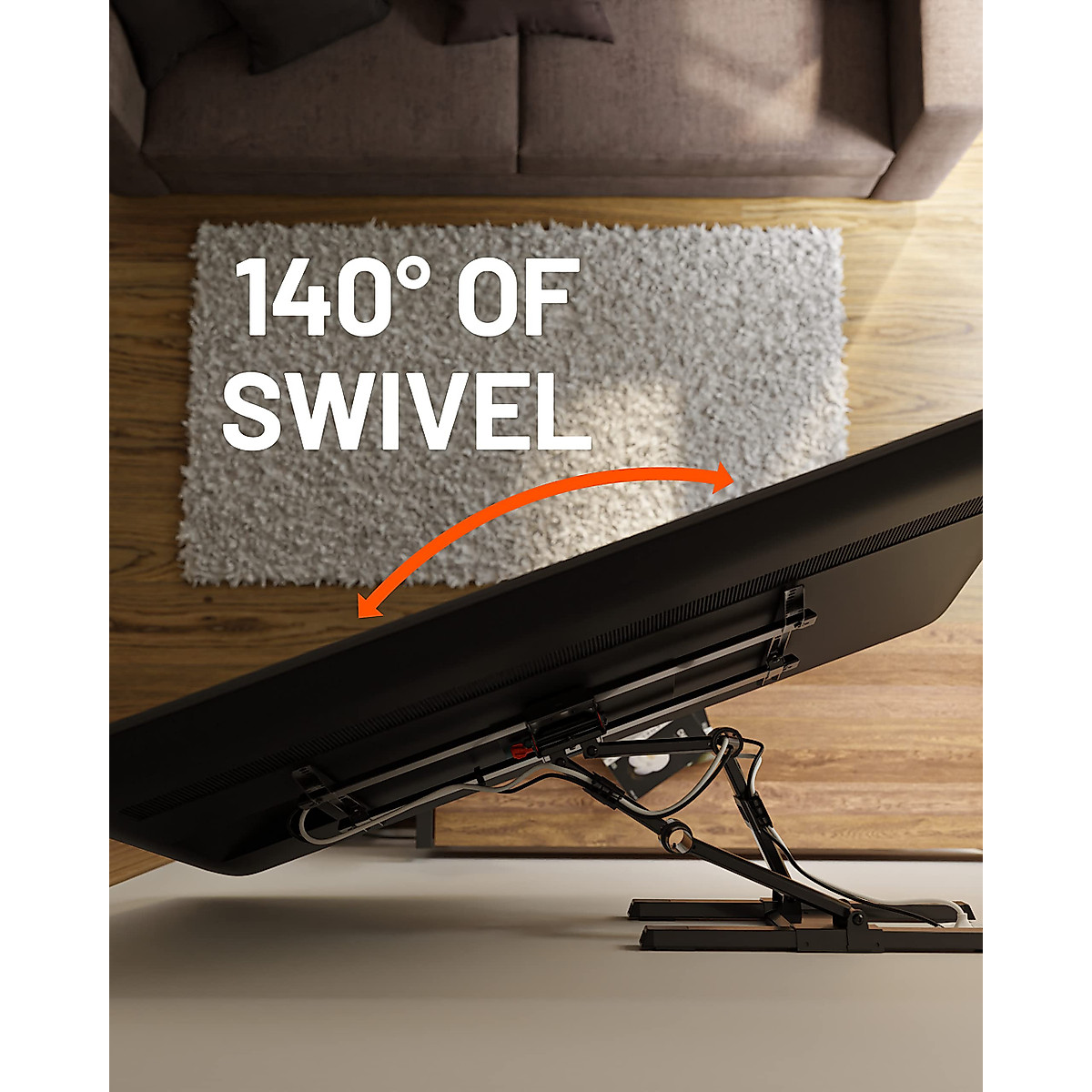 ECHOGEAR Full Motion Articulating TV Wall Mount Bracket for TVs Up to 82" - Smooth Extension, Swivel, & Tilt - Wall Template for Easy Install - Centers & Levels After Mounting Plus Hides Your Cables