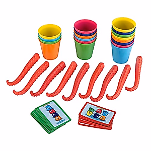 Stacktopus Kids' Game -- Use Silly Sea Fingers to Stack Cups -- Ages 5+