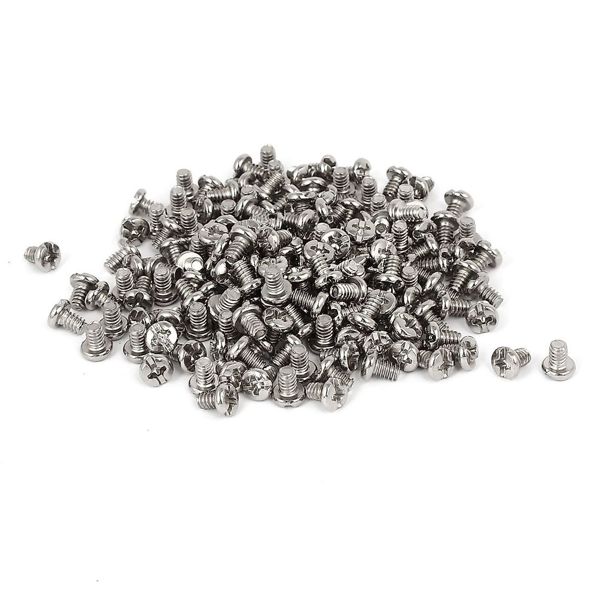 Aexit Desktop Computer Cleaning & Repair Nickel Plated Hard Drive Video Card PCI Bezel Screw Computer Screws #6-32 200pcs