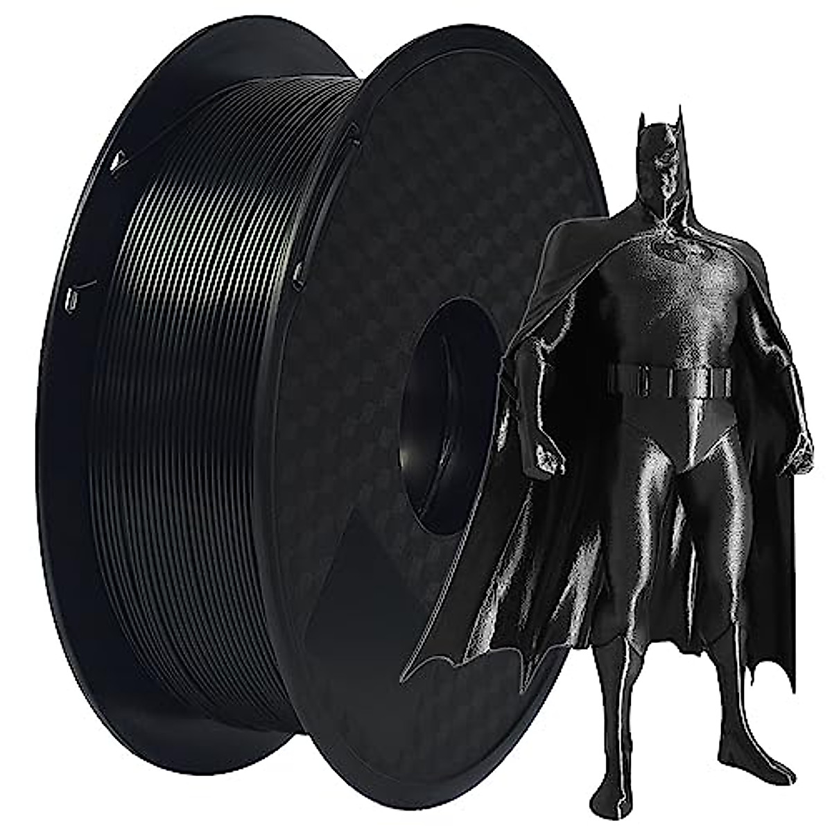 PLA Filament 1.75mm, 3D Printer Filament 1KG Spool (2.2lbs), Dimensional Accuracy +/- 0.03mm, 3D Printing Filament Fit Most FDM Printer (PLA Black 1kg)