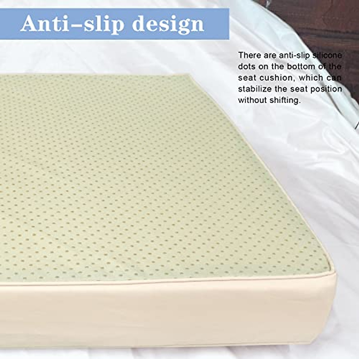 Qaworci Outdoor Cushion Slipcovers, Waterproof Patio Cushion Covers Replacement, Washable Patio Cushion Covers, Cushion Covers for Patio Furniture with Zipper (Beige)