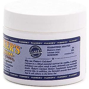 DBDPet Fluker's Reptile Calcium Supplement Without Vitamin D3 2oz - Includes Attached Pro-Tip Guide