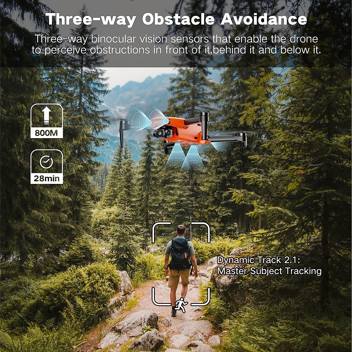 Autel Robotics EVO Nano+(Plus) Drone Standard,249g Foldable Drone with 3-Axis Gimbal Camera,3D Obstacle Avoidance,RYYB,1/1.28CMOS,PDAF + CDAF Dual Focus,50MP Photos,28 Mins Flight Time by Autel EVO Nano Plus Orange