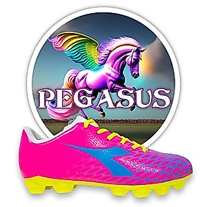 Diadora Cattura Youth Firm Ground Soccer Cleats, Little/Big Kid Sizing, Perfected for Natural and Artificial Playing Surfaces (Pink/Cyan Blue, US Footwear Size System, Big Kid, Numeric, Medium, 6.5)