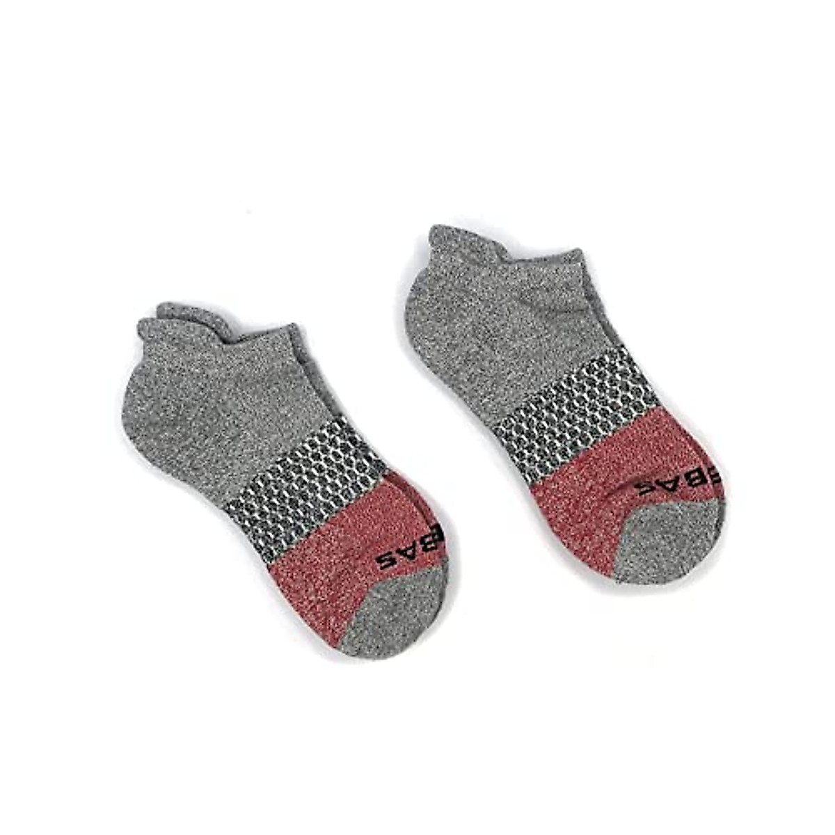 2 Pack Bombas Women's Originals Ankle Socks - Grey and Hot Pink / Medium