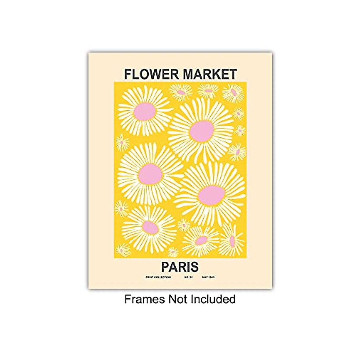 Flower Market Wall Art Prints - Flower Market Wall Decor - Abstract Minimalist Wall Art - Aesthetic Pictures - Mid Century Modern Gallery Wall Art - Museum Poster Set 8x10 - Matisse Style Prints