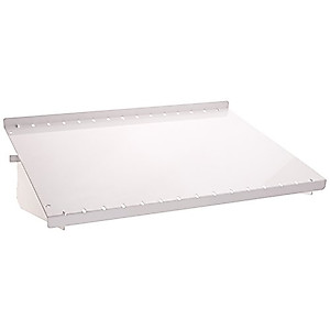 Wall Control Pegboard Shelf 12in Deep Pegboard Shelf Assembly for Wall Control Pegboard and Slotted Tool Board – White