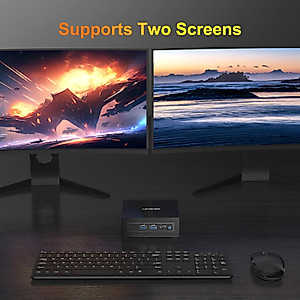LETSUNG Mini AIR11SE Mini PC Windows 11, 6GB RAM LPDDR4 128GB M.2 SSD, up to 512GB, Mini NUC Computer with Intel Celeron N4000, Home/Business Mini Desktop Computer, WiFi5/BT4.2/HDMI