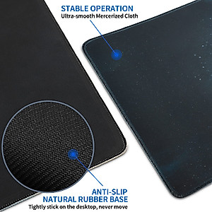 Full Desk Mat, Mouse Pad Keyboard Pad Desktop Accessories Home School College Decor Supplies Pretty Mousepad Big Computer Office Essentials Women Boys XL