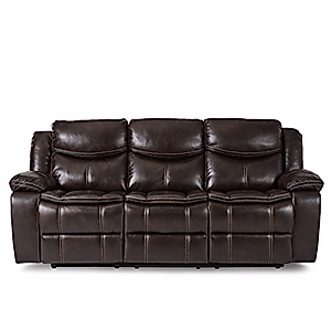 Homelegance Bastrop Double Reclining Sofa (Manual), Brown