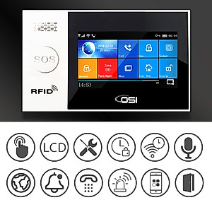 【OSI WIRELESS WIFI SMART HOME SECURITY DIY ALARM SYSTEM-14 PIECE (GEN 1)】DIY Home Wi-Fi Alarm Kit w/Motion detector,Notifications w/app,door/window sensor, siren,Compatible with Alexa,NO Monthly Fees