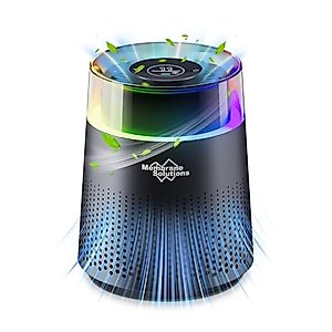 MSB5 Air Purifiers for Bedroom, H13 True HEPA Air Purifier for Home Room Office, 20dB Quiet Air Cleaner with Sleep Mode Colorful Night Light for Pets Dander Pollen Mold (Black)