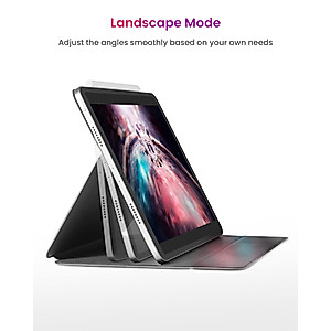 tomtoc Smart Folio Cover for 10.9-inch New iPad Air 5th Gen 2022, 11-inch iPad Pro 3/2/1, Ultra-Slim Lightweight Magnetic Protective Shell Stand Case with Multi-Viewing Angles, Auto Wake/Sleep, Black