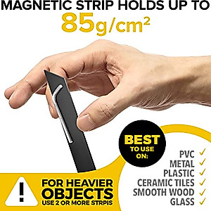 Flexible Magnetic Tape - Magnetic Strip with Strong Self Adhesive - Ideal Magnetic Roll for Craft and DIY Projects - Sticky Magnets for Fridge and Dry Erase Board (1/2 Inch x 10 Ft)
