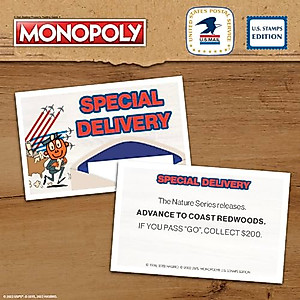 Monopoly: U.S. Stamps Edition | Buy, Sell, Trade Iconic & Collectible USPS Stamps | Classic Monopoly Game | Officially-Licensed United States Postal Service Merchandise