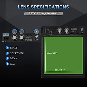 DEKOPRO Solar Powered Welding Helmet Auto Darkening Professional Hood with Wide Lens Adjustable Shade Range 4/9-13 for Mig Tig Arc Weld Grinding Welder Mask