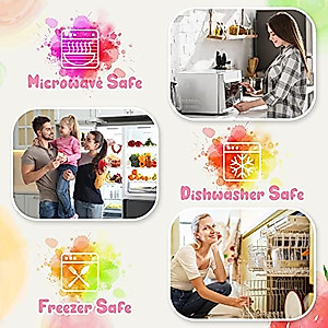 20 Pack 24 Oz Freezer Containers for Food Airtight Food Storage Containers Reusable Plastic Containers with Lids for Food Prep Lunch Fruit Soup Meal Storage, Dishwasher Safe