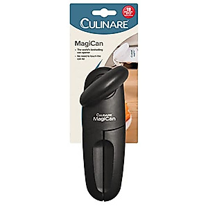 Culinare C10001 MagiCan Tin Opener, Graphite, Plastic/Stainless Steel, Manual Can Opener, Comfortable Handle for Safety and Ease
