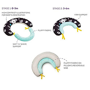 Taf Toys 2 in 1 Tummy-Time Soft Baby Developmental Pillow for 0-5 Months, Newborns and Infants Fun Play Time on Tummy