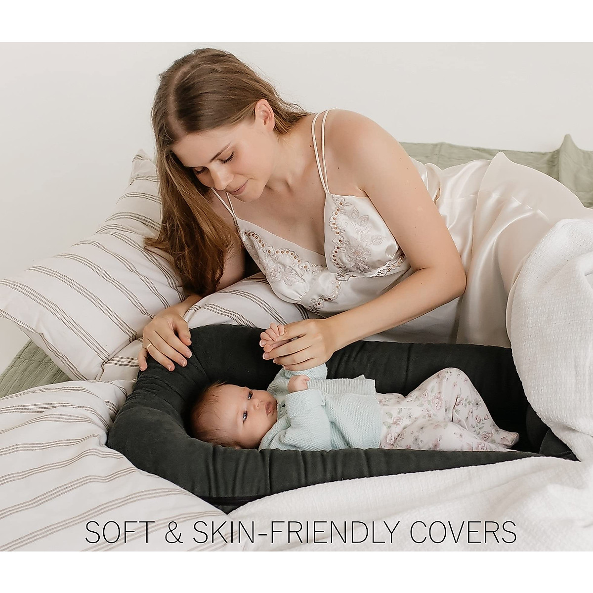 Lounger Cover by Sofia Amber – Cover ONLY for DockAToT and Sleepyhead Deluxe + Docks - Baby nest Sleep Pod Replacement Extra Cover - Emerald