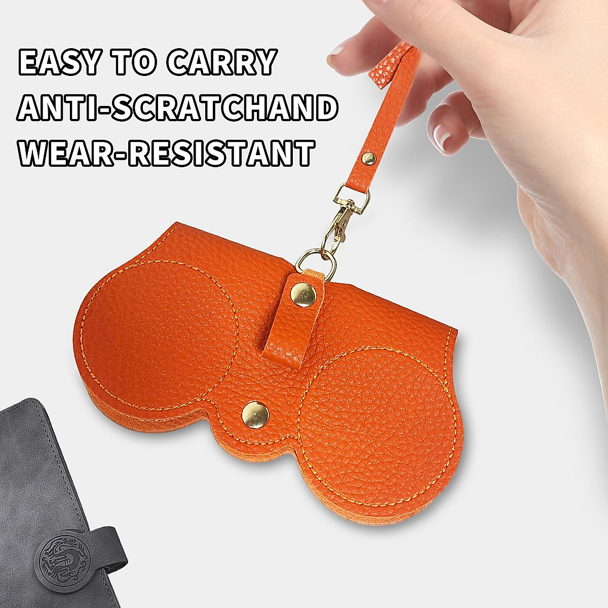 NEW NOAM 5Pcs Soft Leather Sunglasses Bag, Leather Glasses Case Holder Portable Soft Leather Sunglasses Bag Slim Sunglasses Pouch