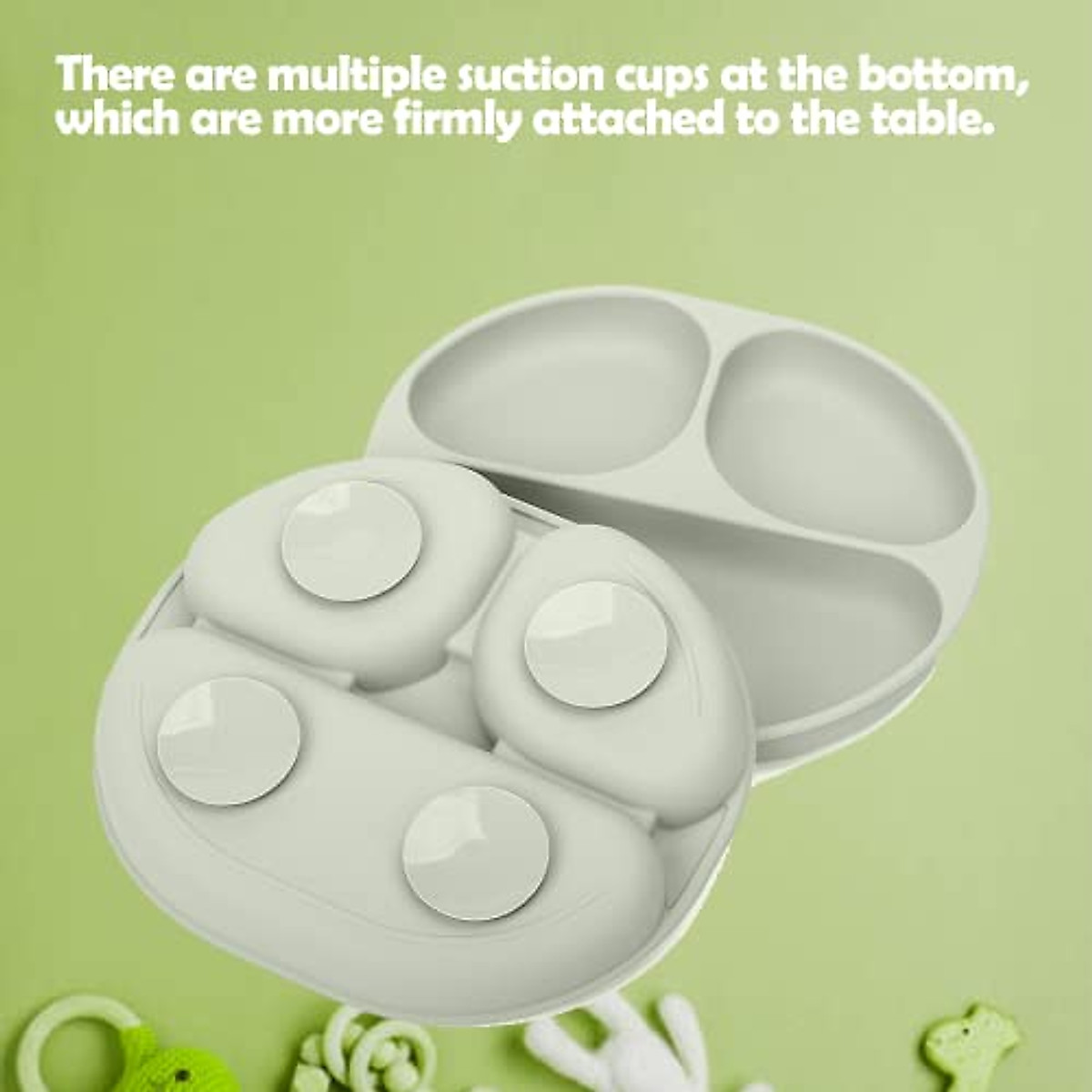 Tiny Tots - Baby Led Weaning Supplies - Feeding Essentials - Baby suction paltes & supplies: Bib, Suction Bowl & Suction Plate, Collapsible Cup, and Utensils - Easy to use baby feeding set