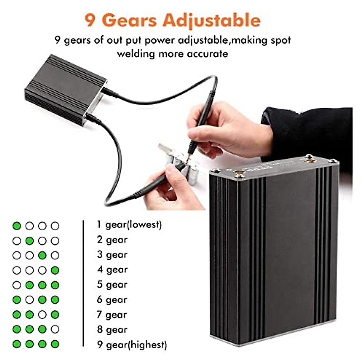 Plastic welder Handheld Spot Welder Portable Mini Spot Welder Aluminum Alloy Shell Portable Precision Spot Welder Universal 18650 Battery CNC machine (Color : Black)