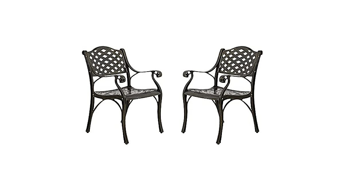 MeetWarm 2-Piece Patio Chairs - Durable All-Weather Aluminum Set