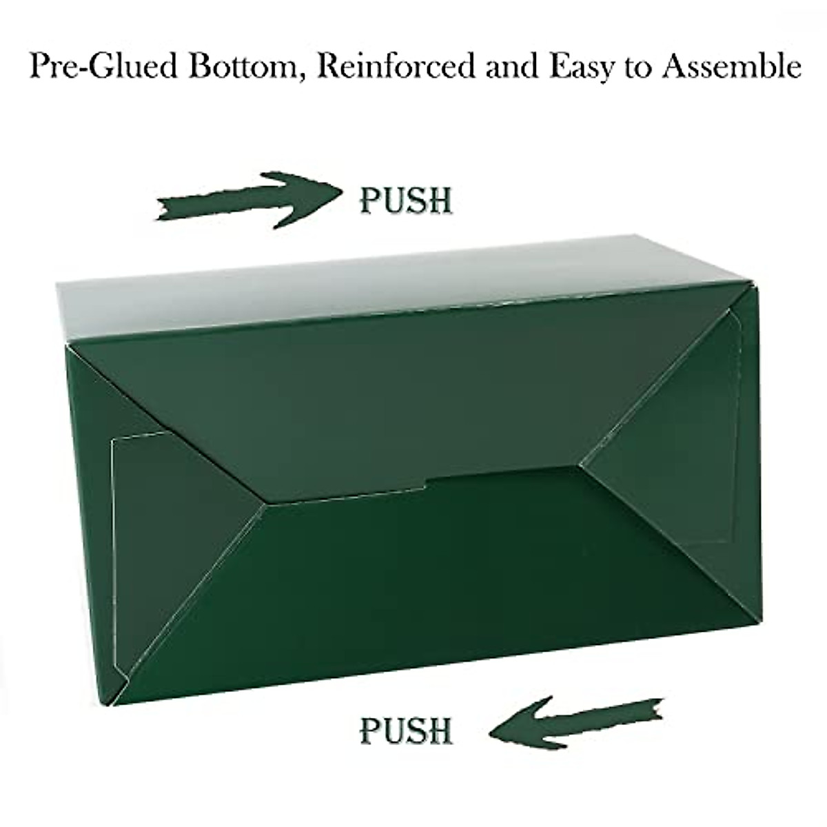 Oletx 24 PCS Green Gift Treat Boxes with 6 Stickers, Green Candy Boxes, Goodie Boxes for Party Favor Supplies,Classroom Kids Craft Activities.