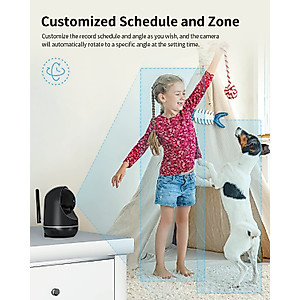 2.4/5G Wi-Fi Camera for Home Security Camera, Indoor Camera for Pets/Nanny, pet Camera with 2-Way Audio, Sound Detection, Night Vision, black