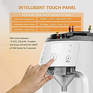 Burabi Formula Milk Dispenser Machine, Formula Milk Maker, Formula Mixer, Smart Milking Machine（No WiFi Function) for Baby - Automatic Powder Blending, Mix a Formula Bottle Easily and Instantly
