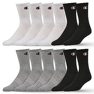 Champion Boys Socks and Girls Socks 12 Pair Crew Low Cut No Show Ankle Quarter Socks for Girls