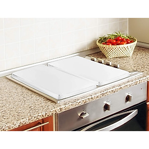 Reston Lloyd Rectangular Stove Burner Covers, Set of 2, White