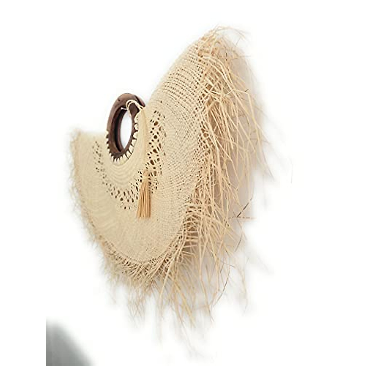 BOHOPHY Toquilla Straw bag with Tassel, Straw Tote Bags, Beach Handbag, Beach Totes for Women, bolsas de verano