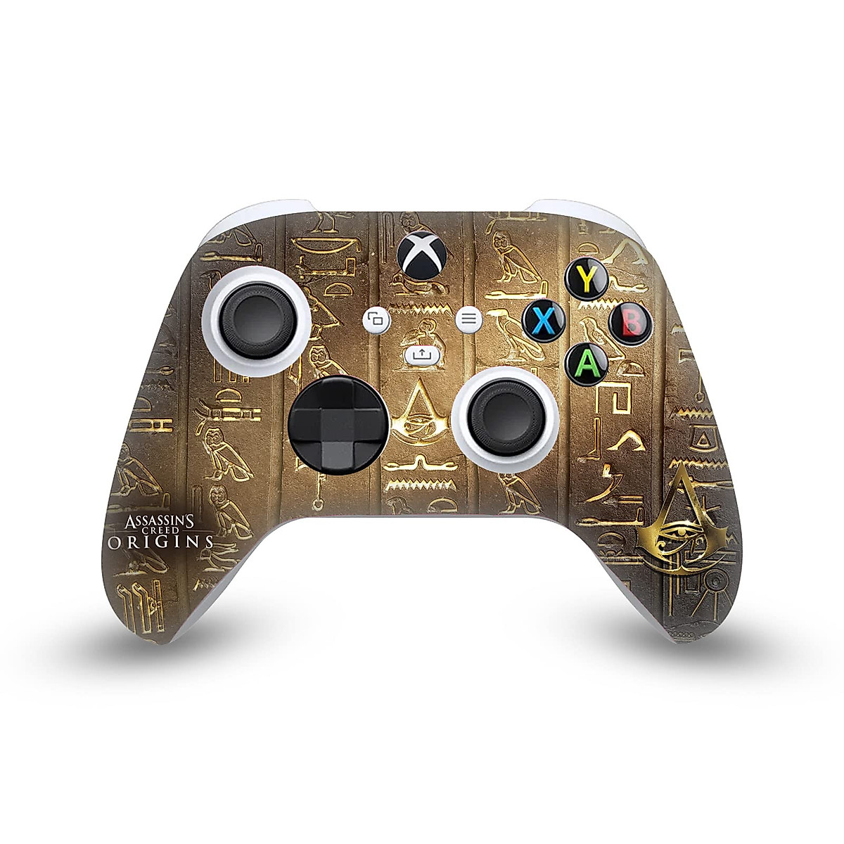 Head Case Designs Officially Licensed Assassin's Creed Logo 3D Heiroglyphics Origins Graphics Vinyl Sticker Gaming Skin Decal Cover Compatible with Xbox Series X/S Controller