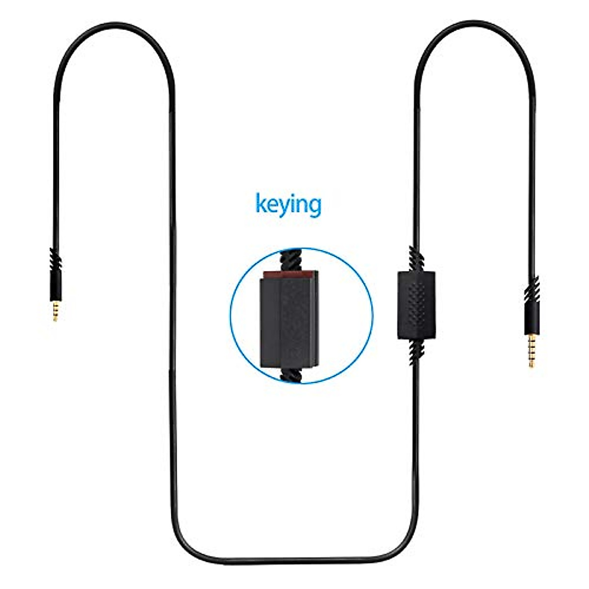 Meijunter Cable for Astro A10/A40 Wired Gaming Headset - Inline Mute 3.5mm Male Extension Wire 2m/6.5 ft,Black