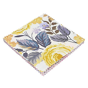 Soimoi Precut 10-inch Florals Prints Cotton Fabric Bundle Quilting Squares Charm Pack DIY Patchwork Sewing Craft- Multicolor