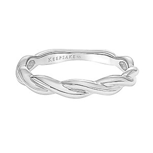 Simple Twist Stackable Ring Band in 925 Sterling Silver, size 8, by Keepsake