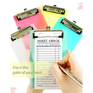 Mini Clipboard, Mymazn Small Clipboard 4.7x7.3 Inch Pretty Cute Clipboard Memo Size Pocket Clipboard Tiny A6 Clip Boards Plastic (5 Pack)